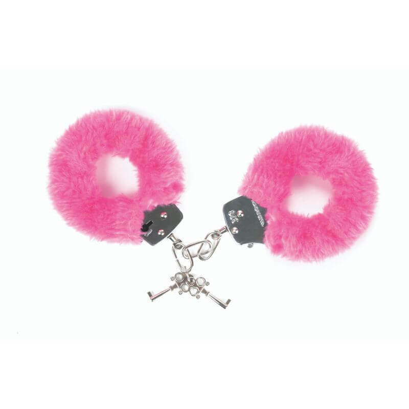 Pink Faux-Fur Handcuffs – Soft & Safe Beginner Restraints